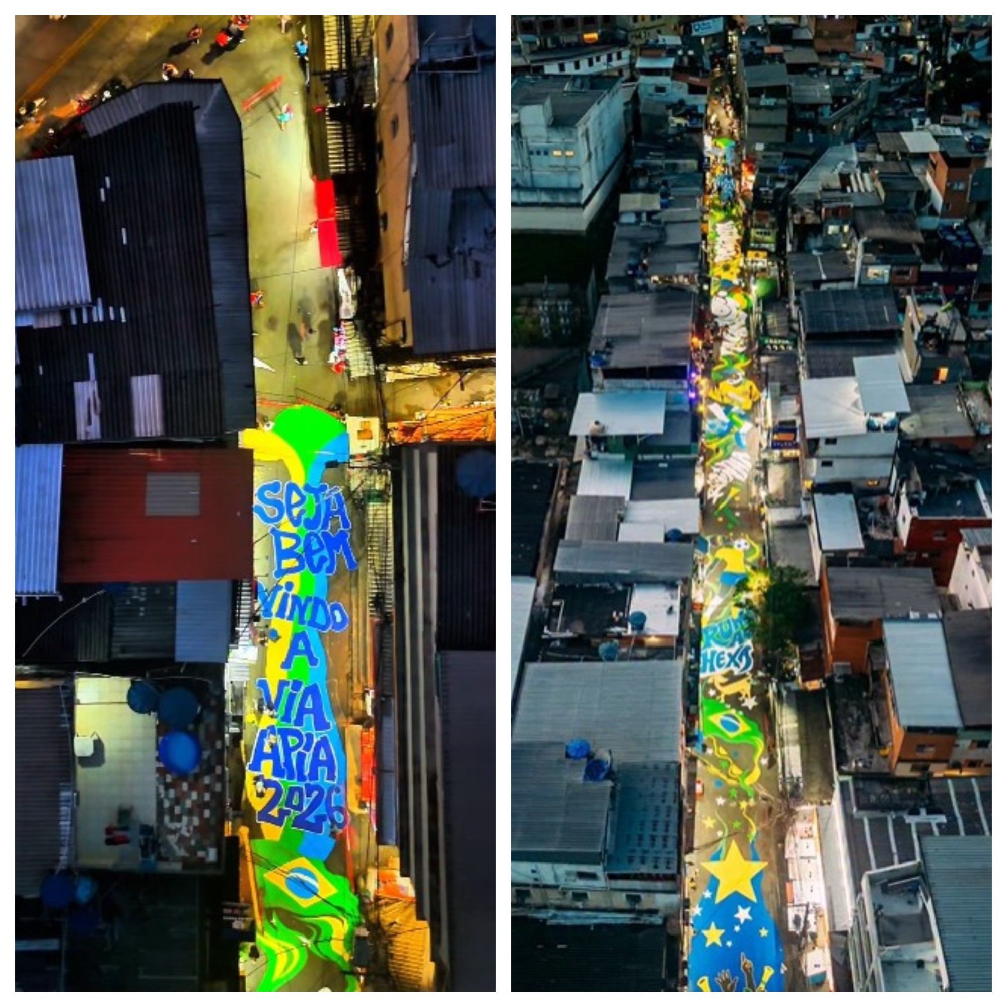 Via Ápia, na Rocinha, se transforma para a Copa do Mundo | G1