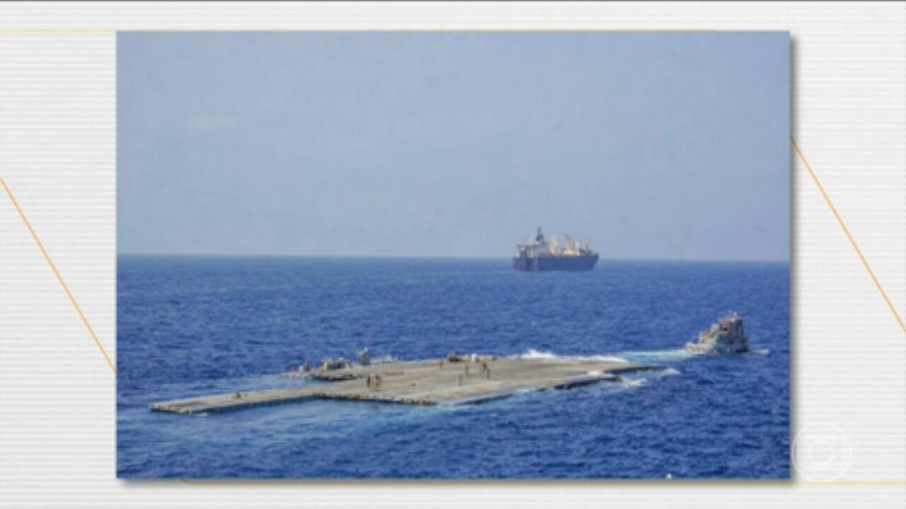 Primeiros caminhões com ajuda humanitária desembarcam em píer ...