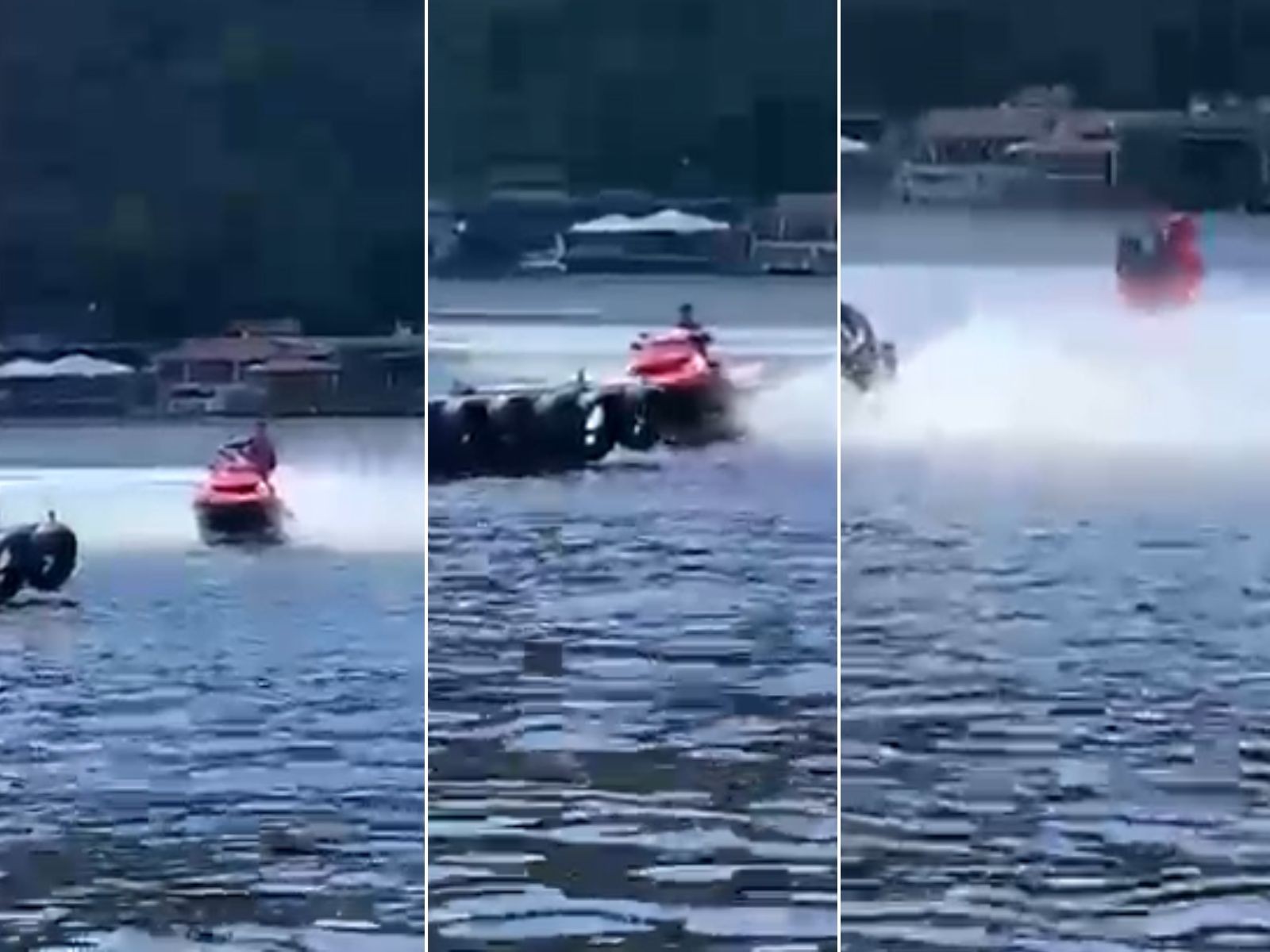 Vídeo mostra moto aquática batendo em píer no litoral de SP | G1