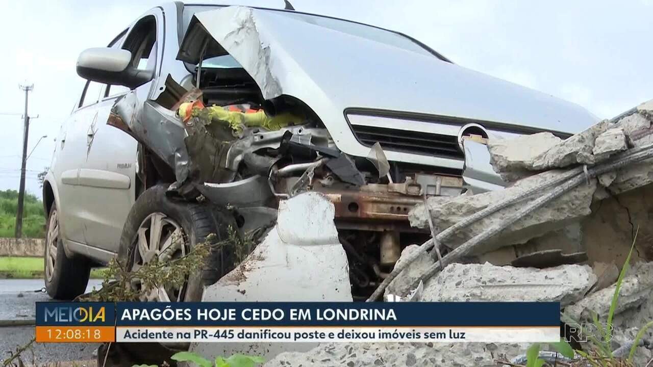 Motorista dorme no volante, perde controle do veículo, bate em poste e deixa mais de 1.500 casas ...