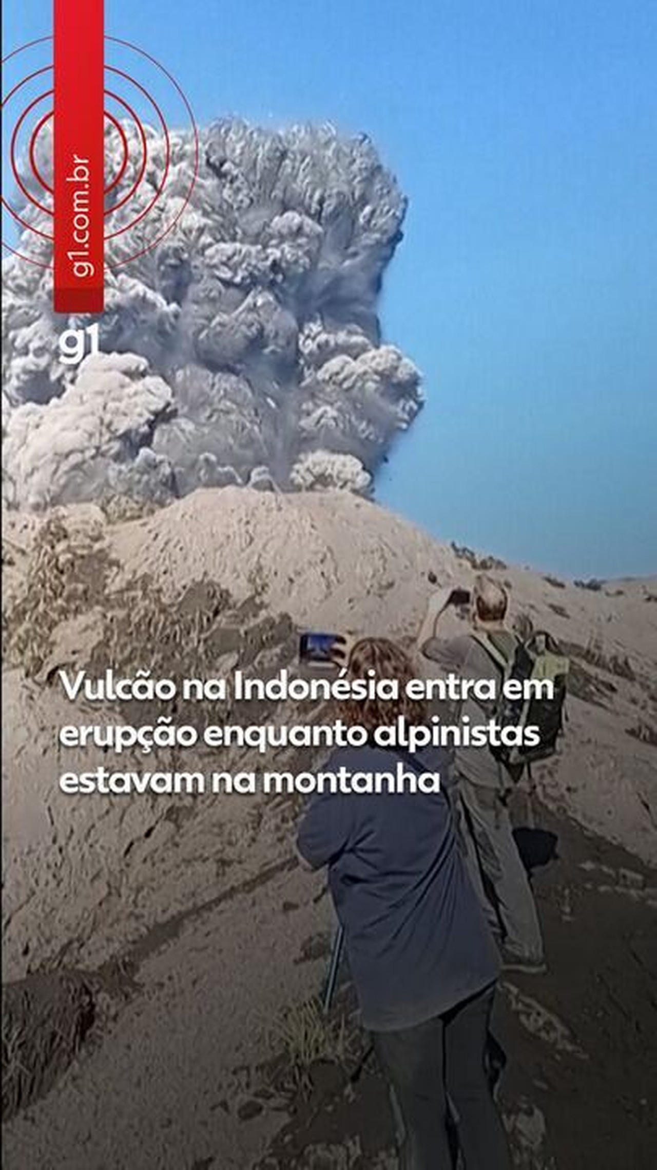 Guia grava vulcão entrando em erupção durante expedição na Indonésia | G1