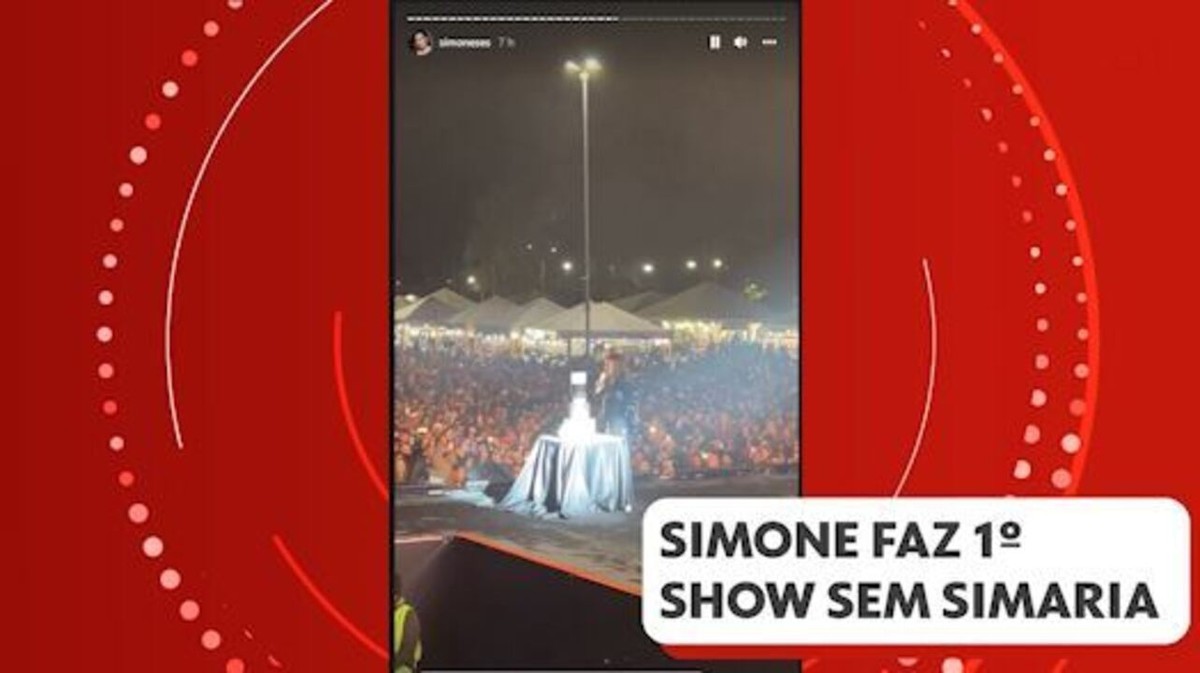 Simone faz primeiro show sozinha após Simaria anunciar pausa e diz ...