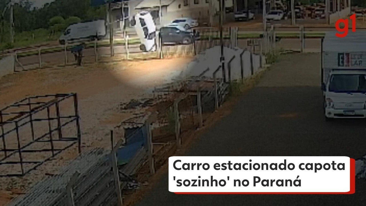 Vídeo mostra outro ângulo de carro capotando 'sozinho' no Paraná | G1