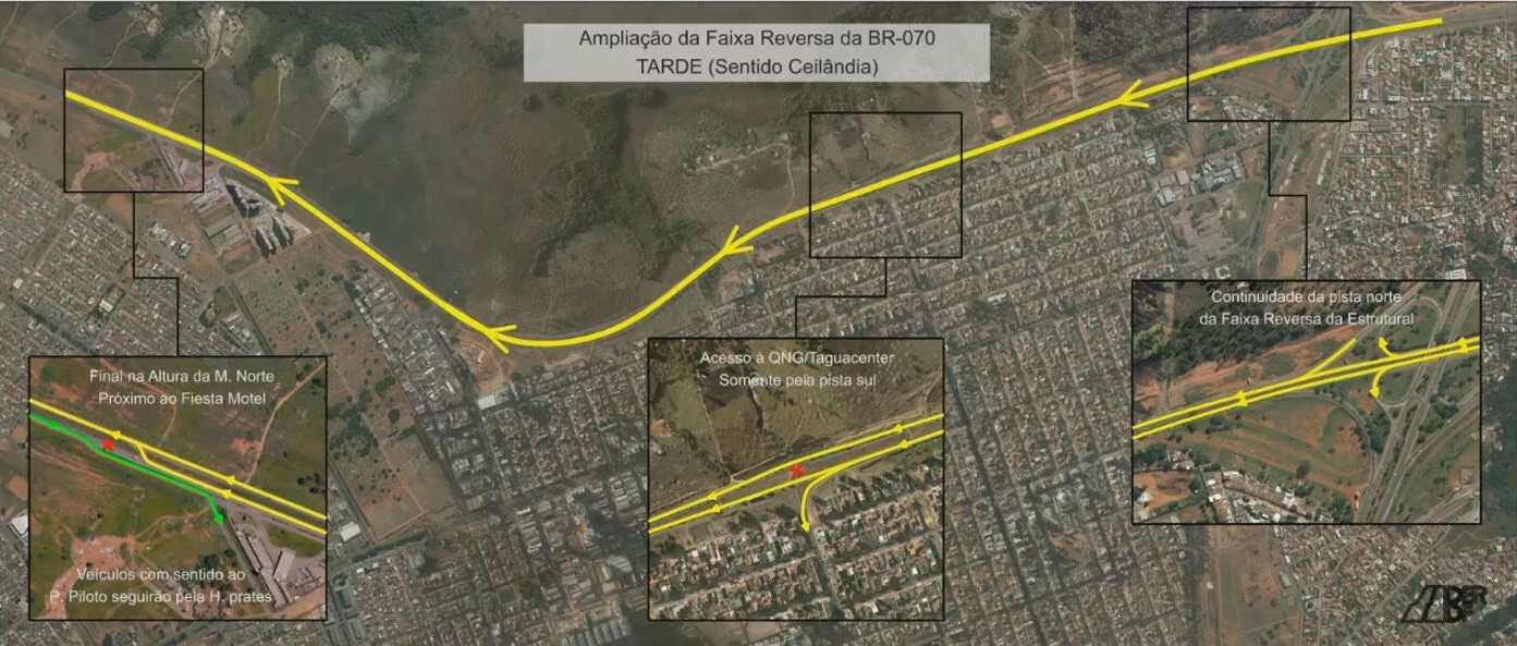 Inversão da BR-070 será ampliada a partir de terça no DF; veja como ...