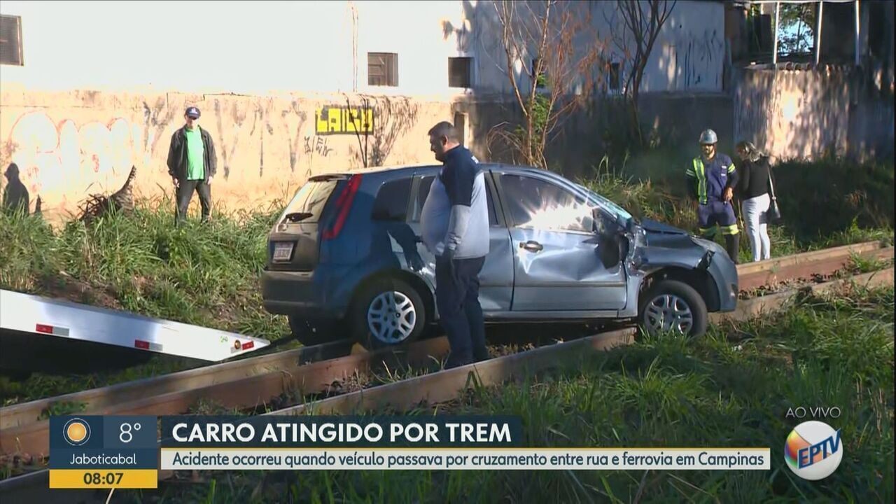Carro é atingido por trem em Campinas; ninguém ficou ferido | Campinas e Região | G1