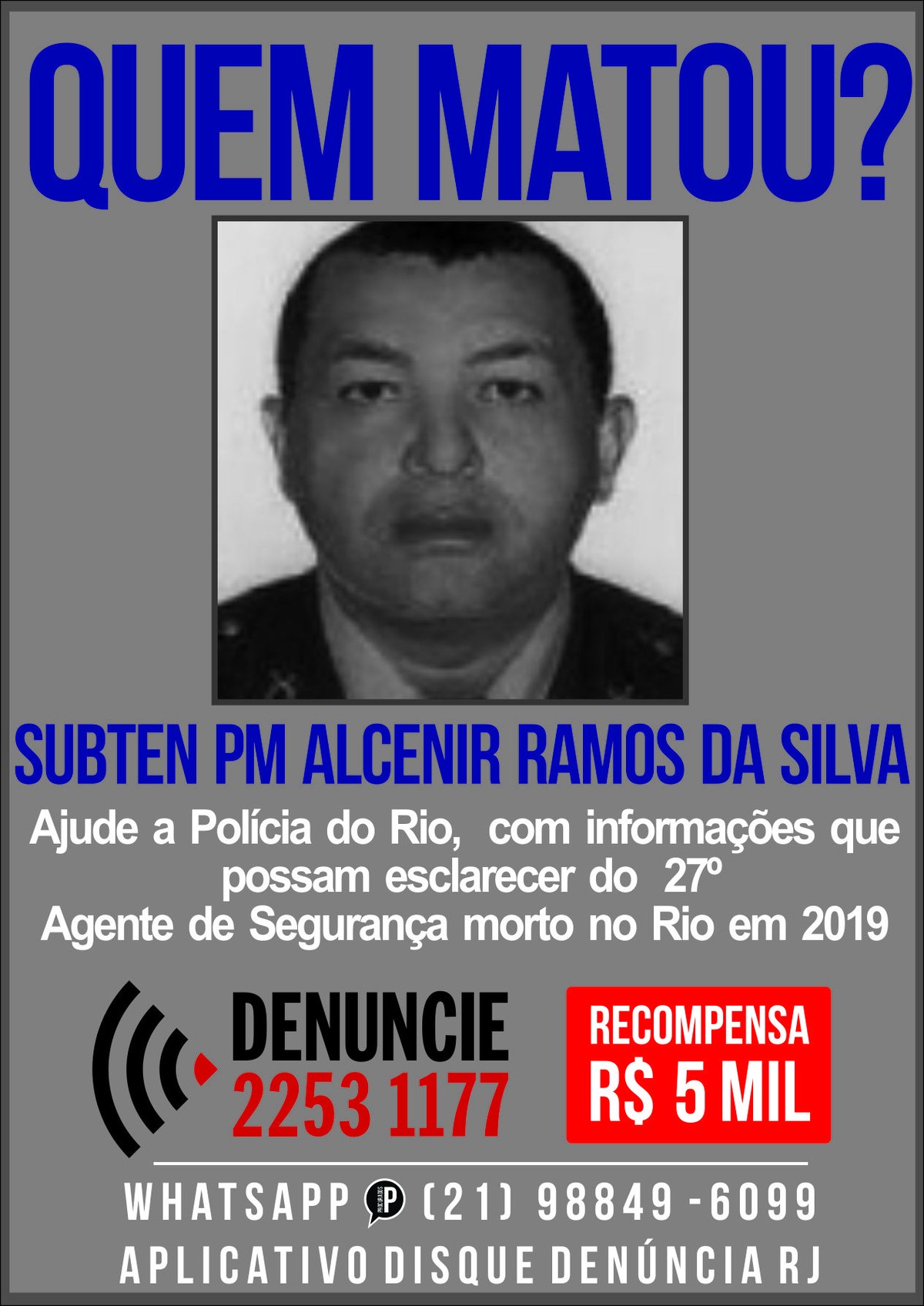 Disque Denúncia Oferece Recompensa Por Informações Sobre Assassinos De