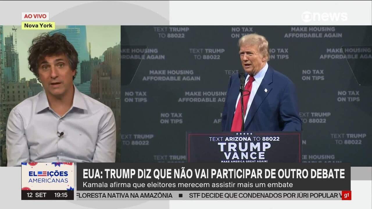 Trump diz que não vai participar de outro debate; Kamala rebate ...