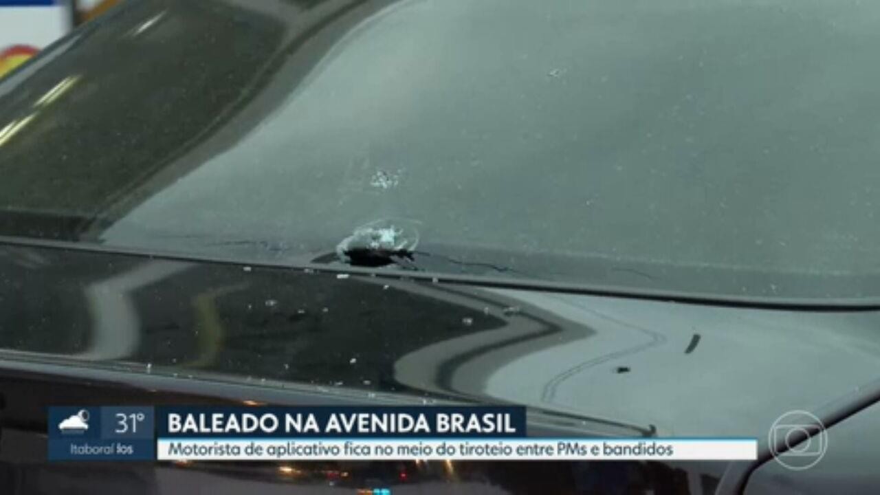 Motorista de aplicativo é ferido por bala perdida na Avenida Brasil ...