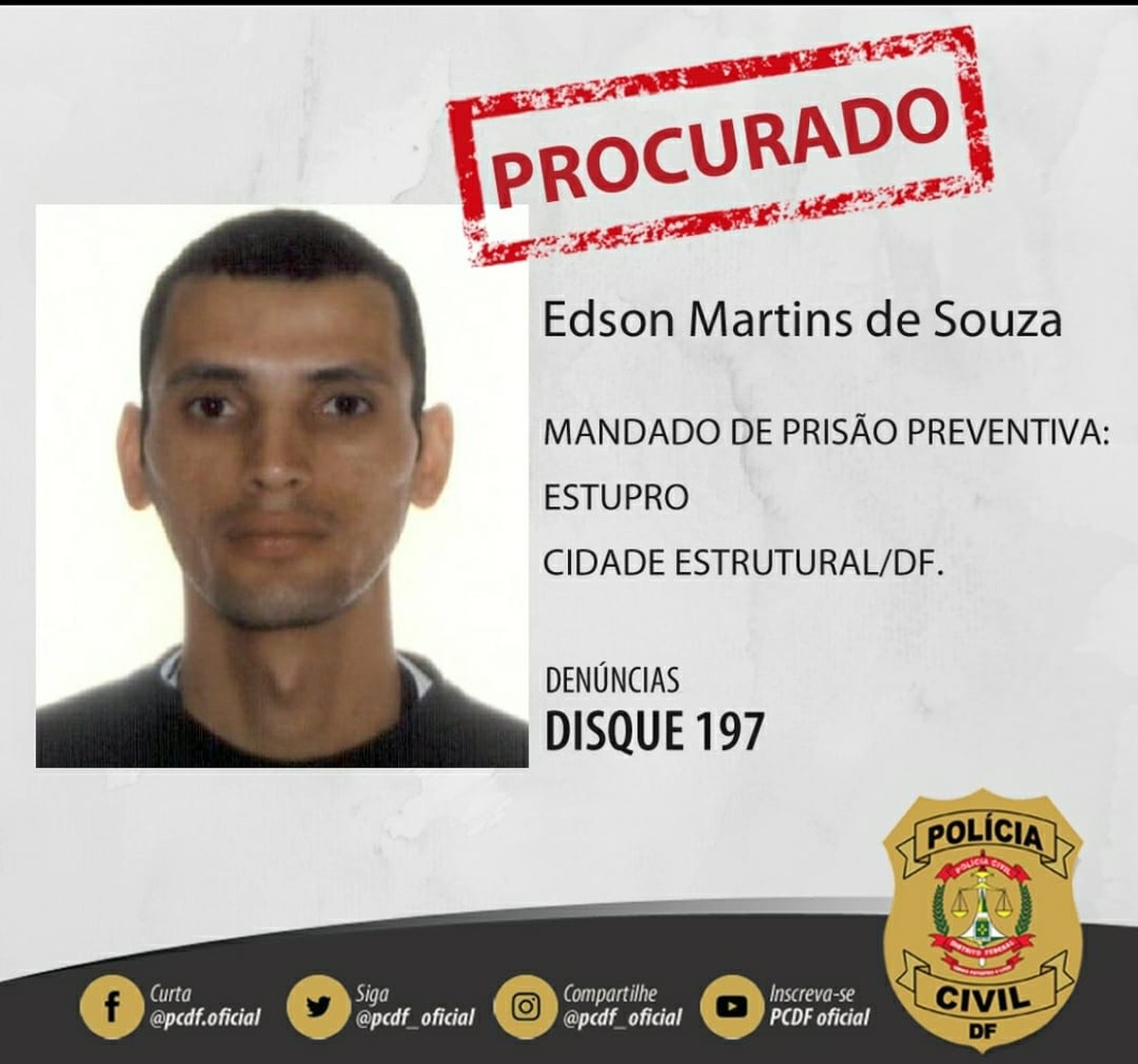 Homem é Procurado Pela Polícia Por Estuprar Adolescentes No Df E Dar