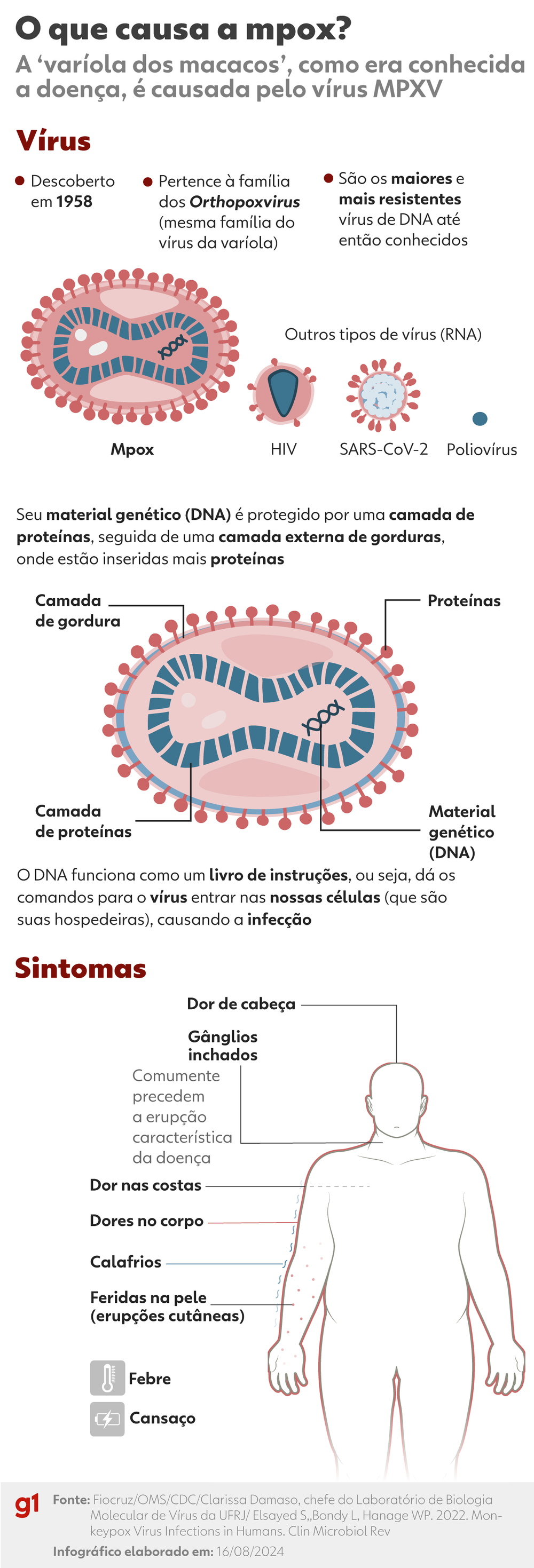 Mpox: saiba quais são os sintomas e formas de transmissão da doença ...