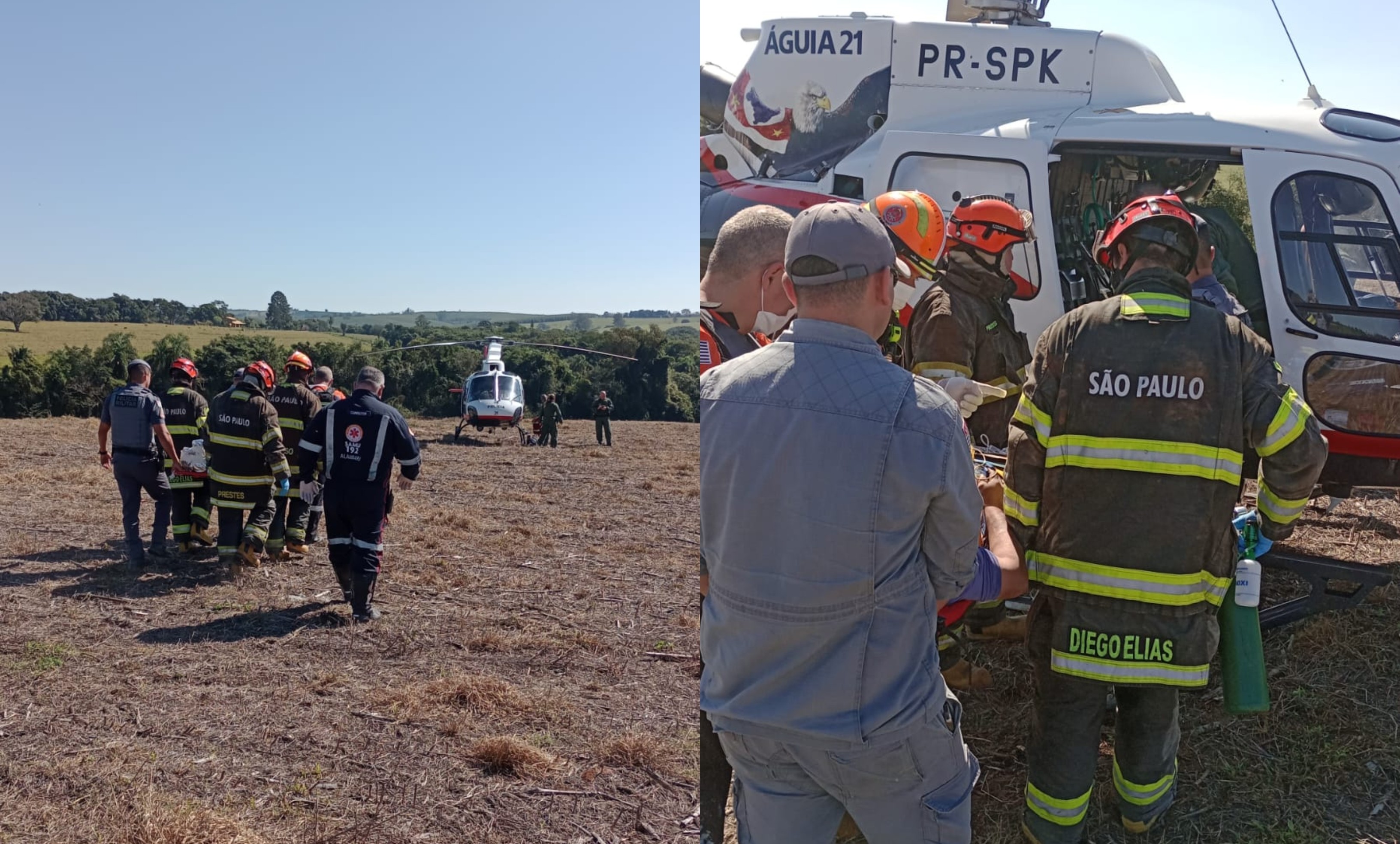 Trabalhador é socorrido após ficar com a perna presa em máquina ...