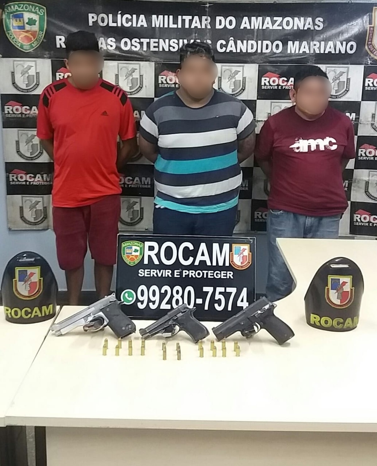 Trio é Preso Com Pistolas E Munições Escondidas Em Casas Na Zona Leste