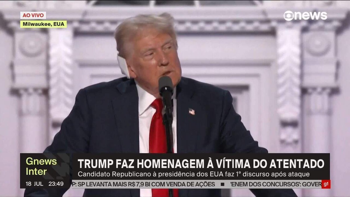 Trump fala sobre atentado e diz que não estaria vivo se não tivesse ...