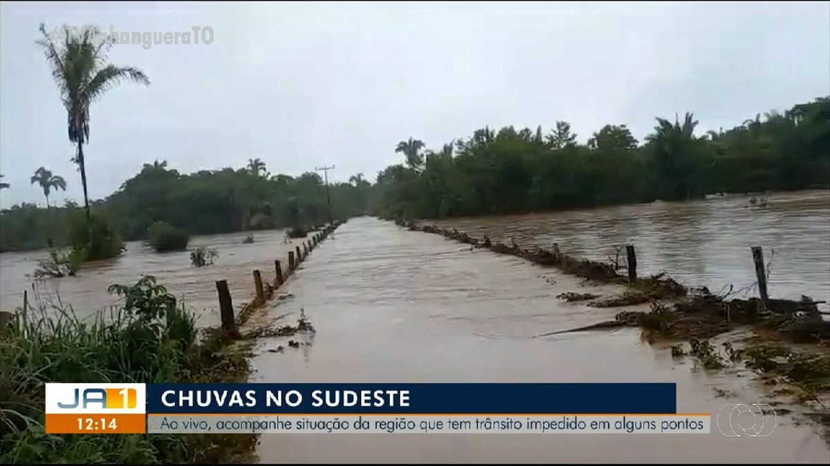 Chuva faz rios transbordarem e rodovias ficam interditadas após força ...