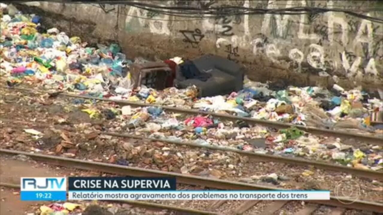 Lama, lixo e vandalismo aumentam tempo de viagem nos trens da Supervia ...