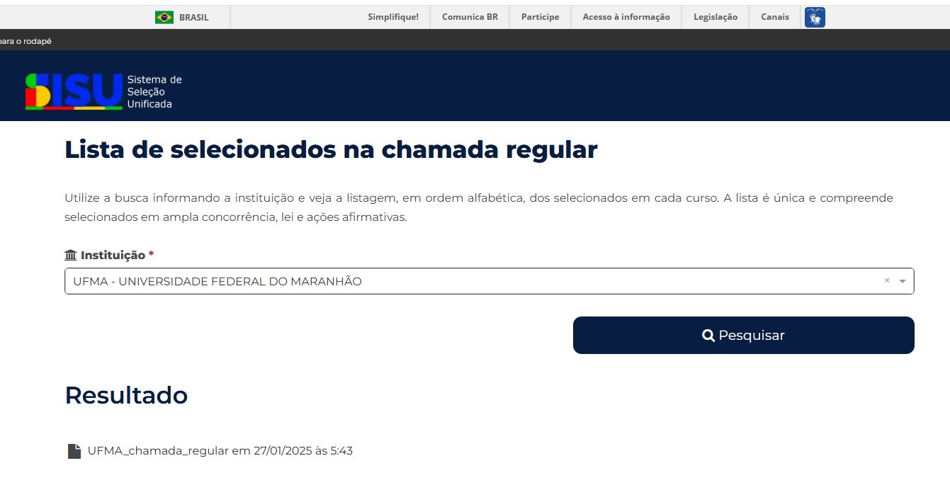 Veja a lista de aprovados na UFMA pelo Sisu | G1