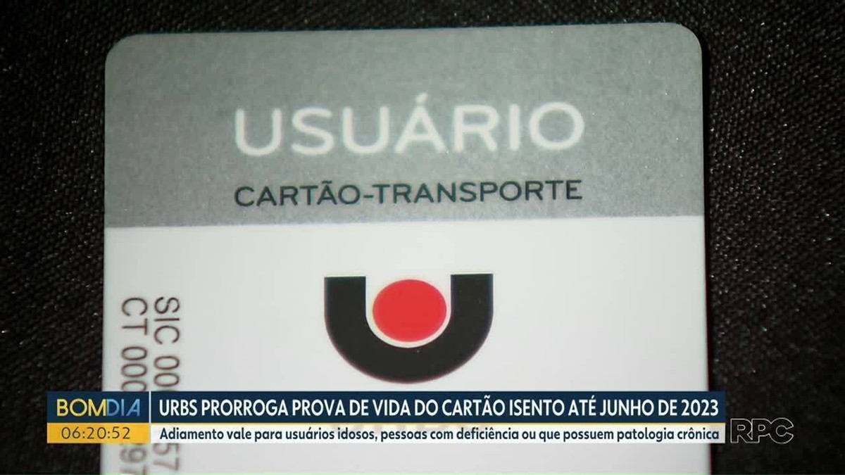Urbs prorroga até junho de 2023 prova de vida para isentos de tarifa de ...