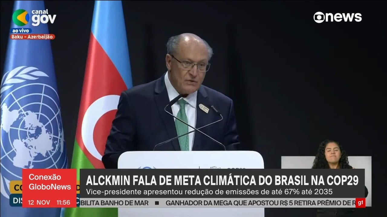 COP 29: Alckmin entrega metas do Brasil sobre clima e fala em cumprir compromissos com rigor ...