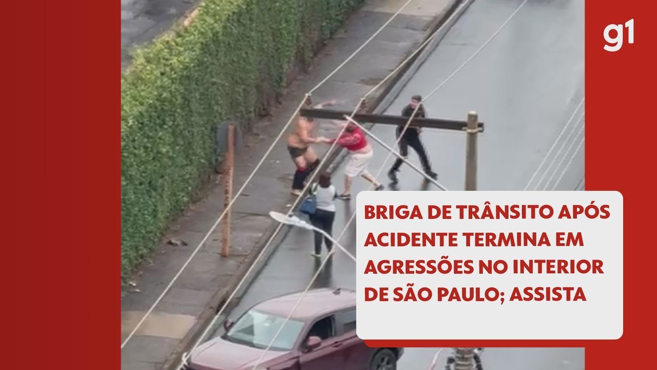 VÍDEO: briga de trânsito após acidente termina em agressões em SP | G1