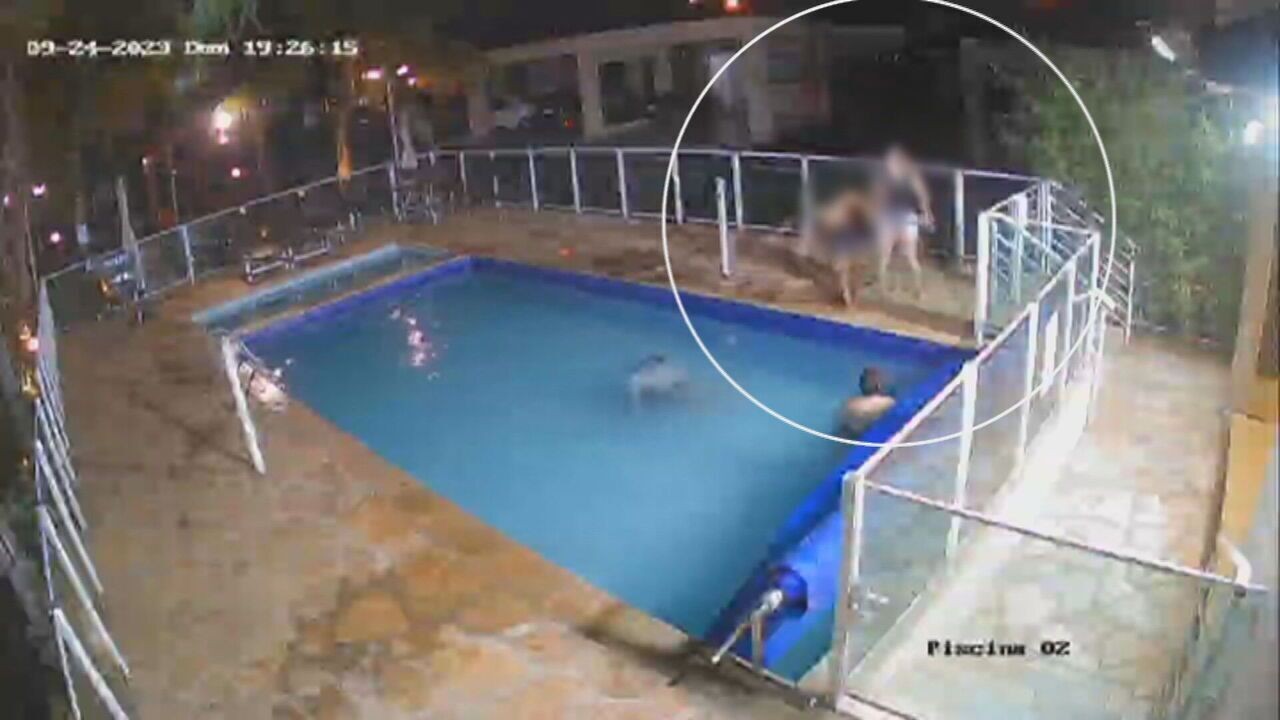 Adolescente cai dentro de piscina após ser agredido por moradora em condomínio de Aparecida de ...
