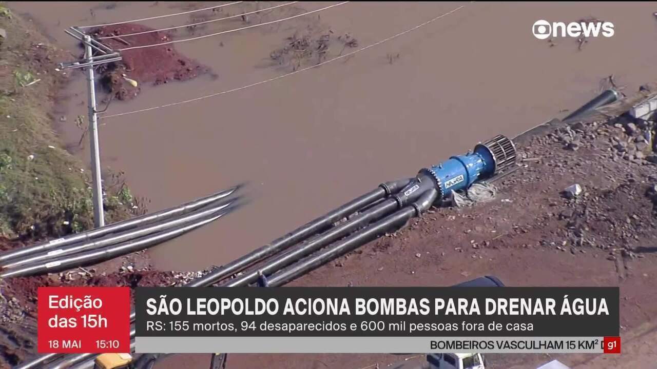 Bombas da Sabesp para escoar água em pontos inundados entram em ...