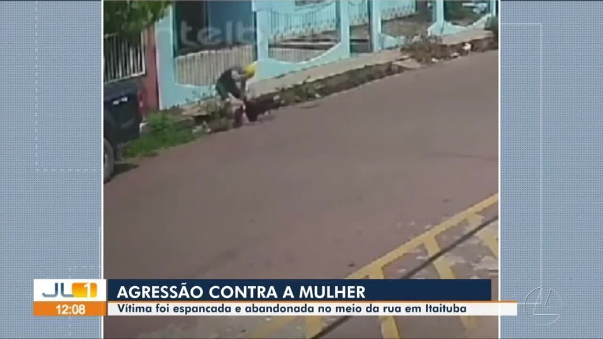 Câmera flagra mulher sendo espancada na rua em Itaituba, no Pará | Pará | G1