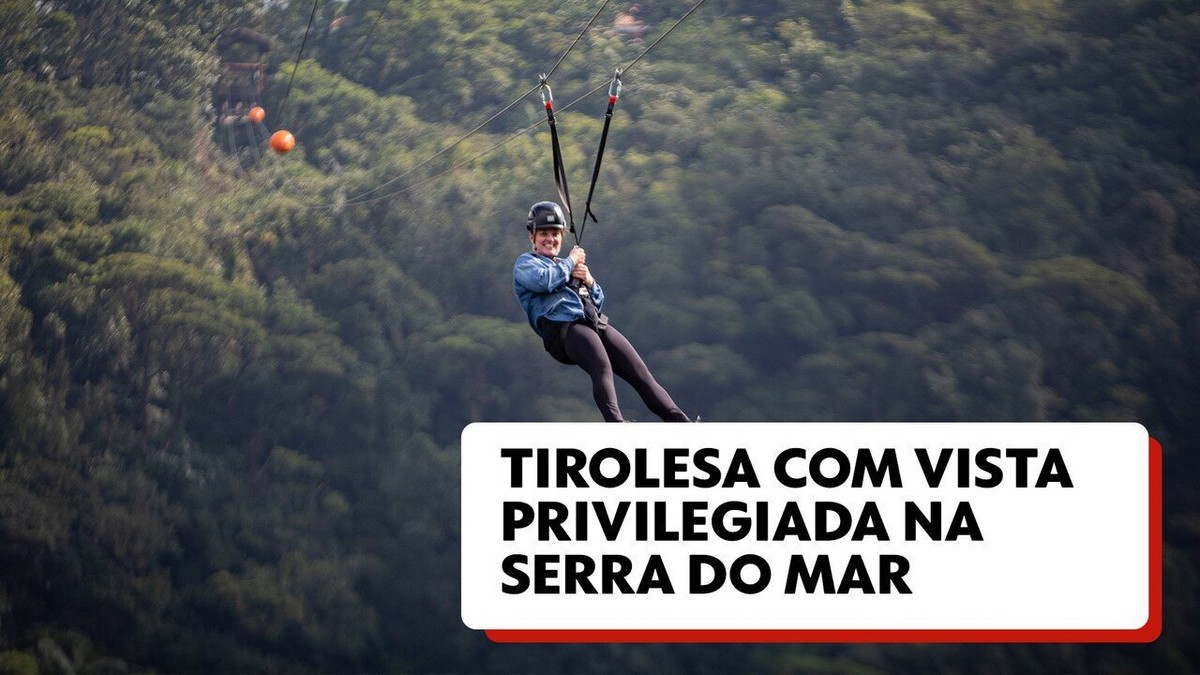 SP ganha tirolesa que chega a 110 m de altura e tem vista exuberante da Serra do Mar e da ...