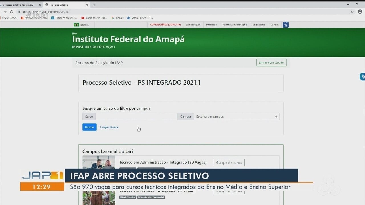 Ifap abre 970 vagas em cursos e define que avaliação será por histórico ...