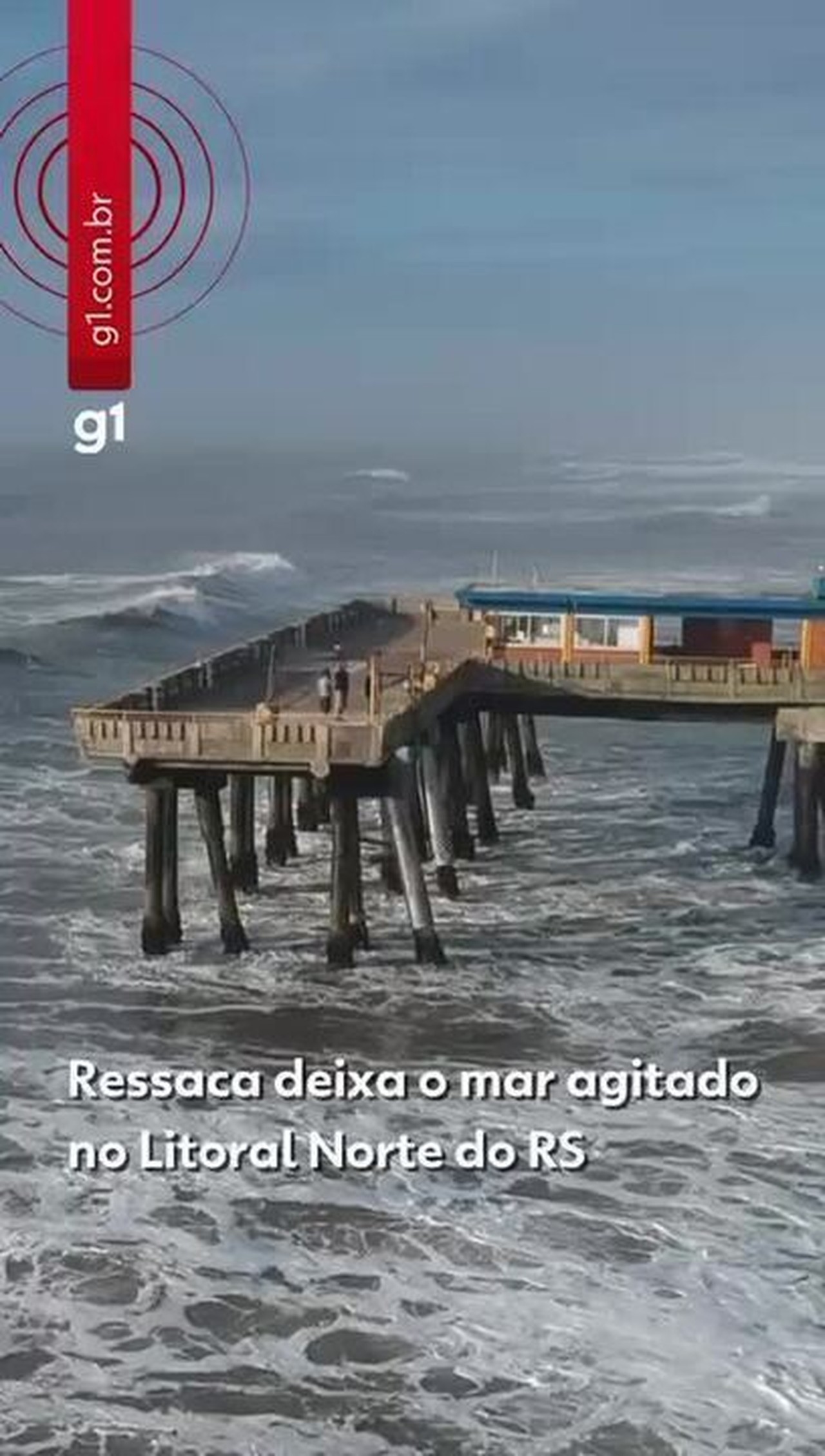 Ressaca deixa o mar agitado no Litoral do RS após fenômeno no oceano | G1