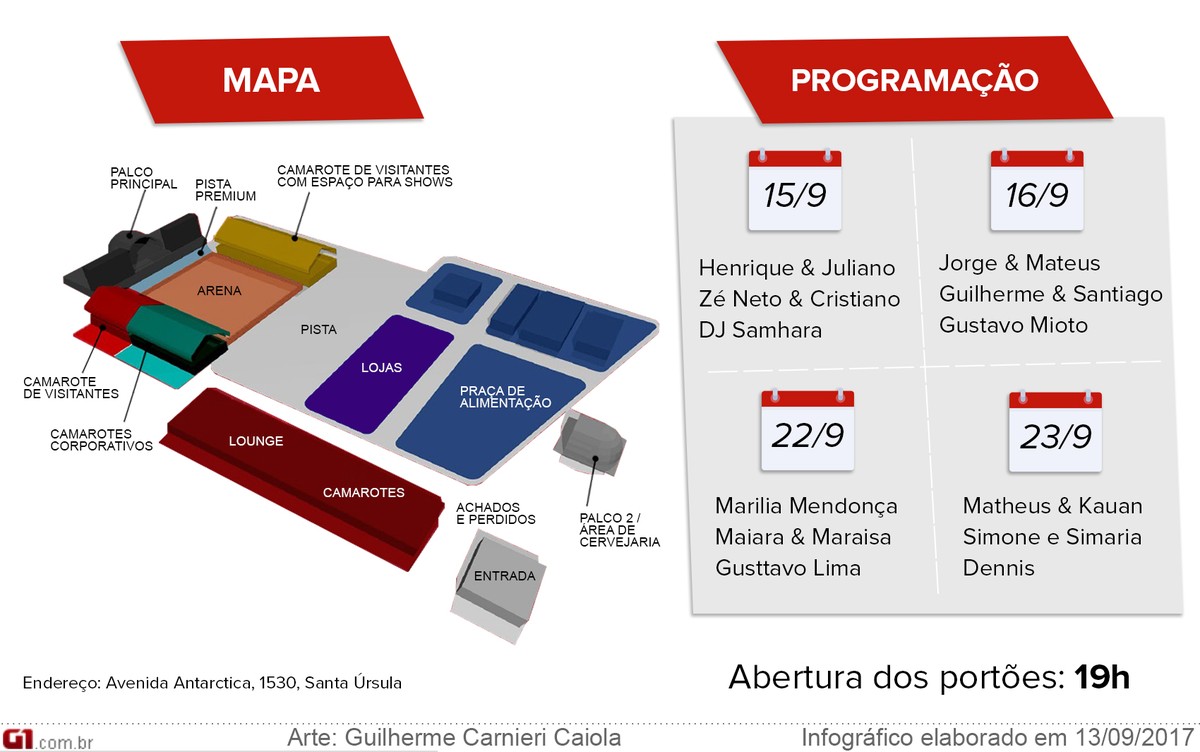Rodeio de Jaguariúna 2017: veja mapa com a estrutura para a festa