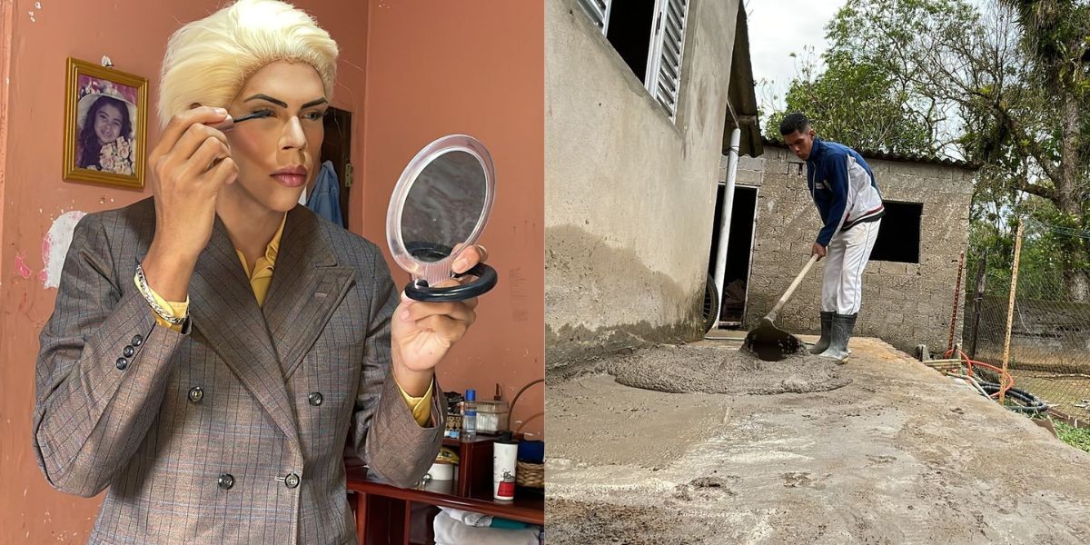 Da maquiagem ao concreto, ex-Ken Humano mostra nova rotina: 'fazia reboco no rosto, agora, só na ...