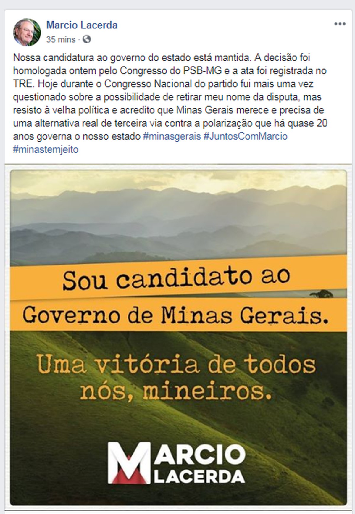 Marcio Lacerda diz que mantém candidatura ao governo de MG pelo PSB ...