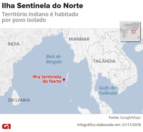 Mapa Da Ilha Sentinela Do Norte