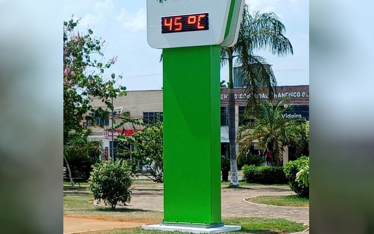 Termômetro De Rua Marca 45°c Em Mozarlândia Goiás G1 