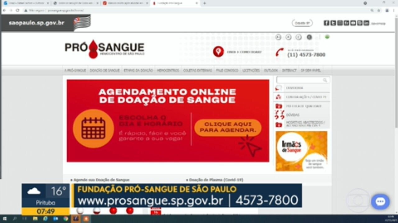 Com níveis críticos no estoque, Fundação Pró-Sangue faz semana do ...