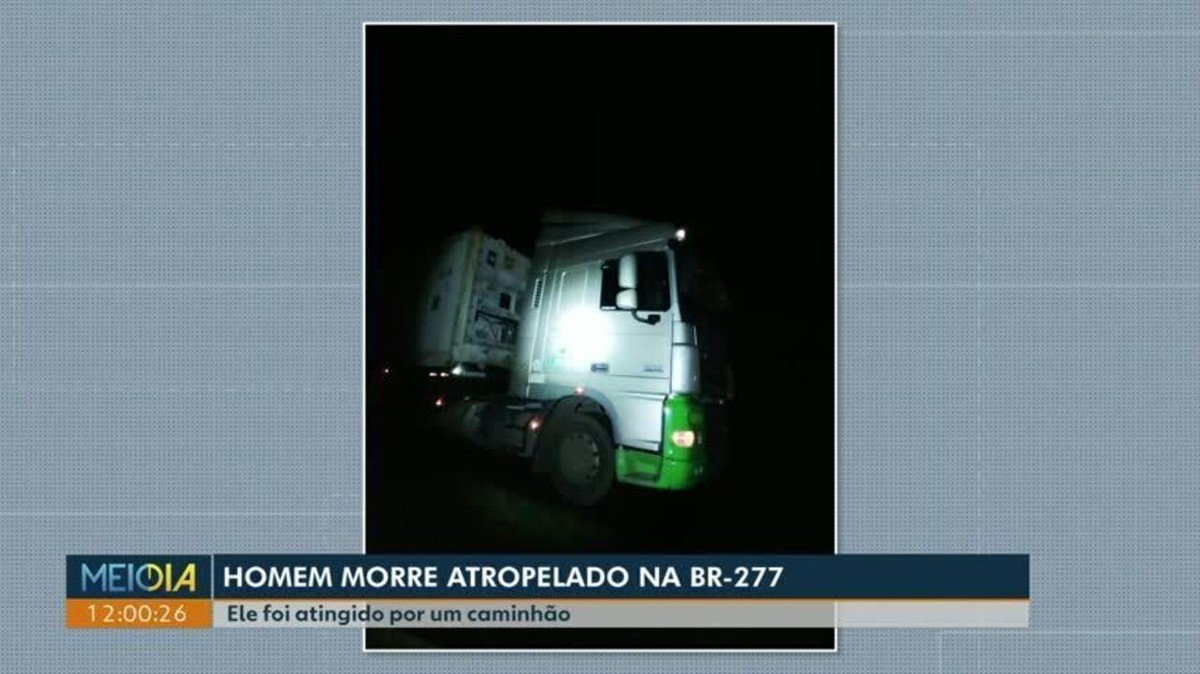Homem Morre Atropelado Por Caminhão Na Br 277 Em Ibema Oeste E