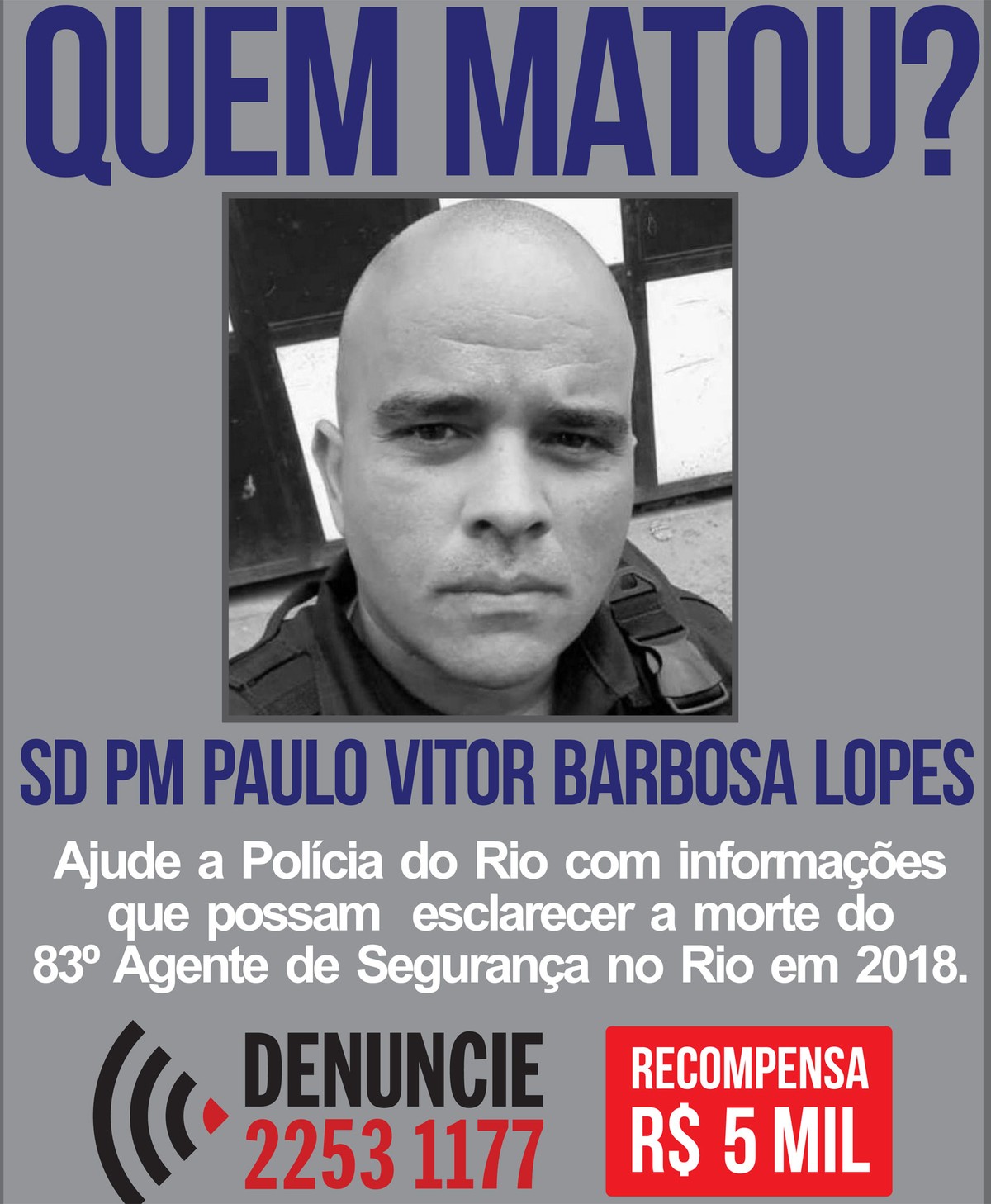 Disque Denúncia Oferece Recompensa De R 5 Mil Por Informações Sobre