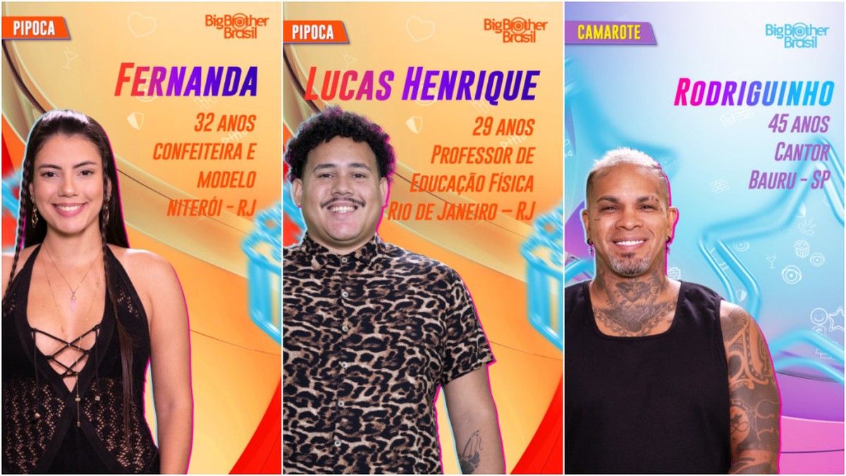 'BBB 24': Fernanda, Lucas Henrique e Rodriguinho formam décimo Paredão ...