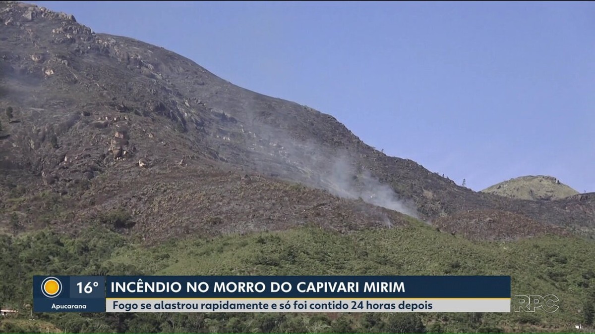 Fogo queima cinco mil metros quadrados de mata no Morro do Capivari ...
