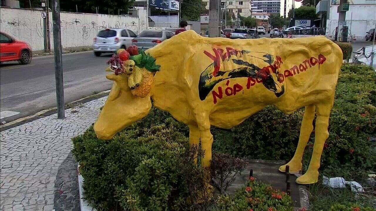 'Vaca Magra' em frente à Bolsa de SP simboliza 'momento de crise e ...