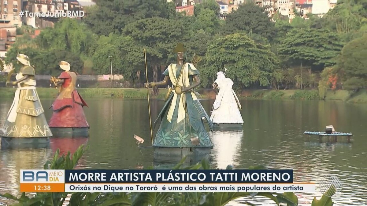 Criador dos orixás do Dique do Tororó, Tatti Moreno esculpiu grandes ...