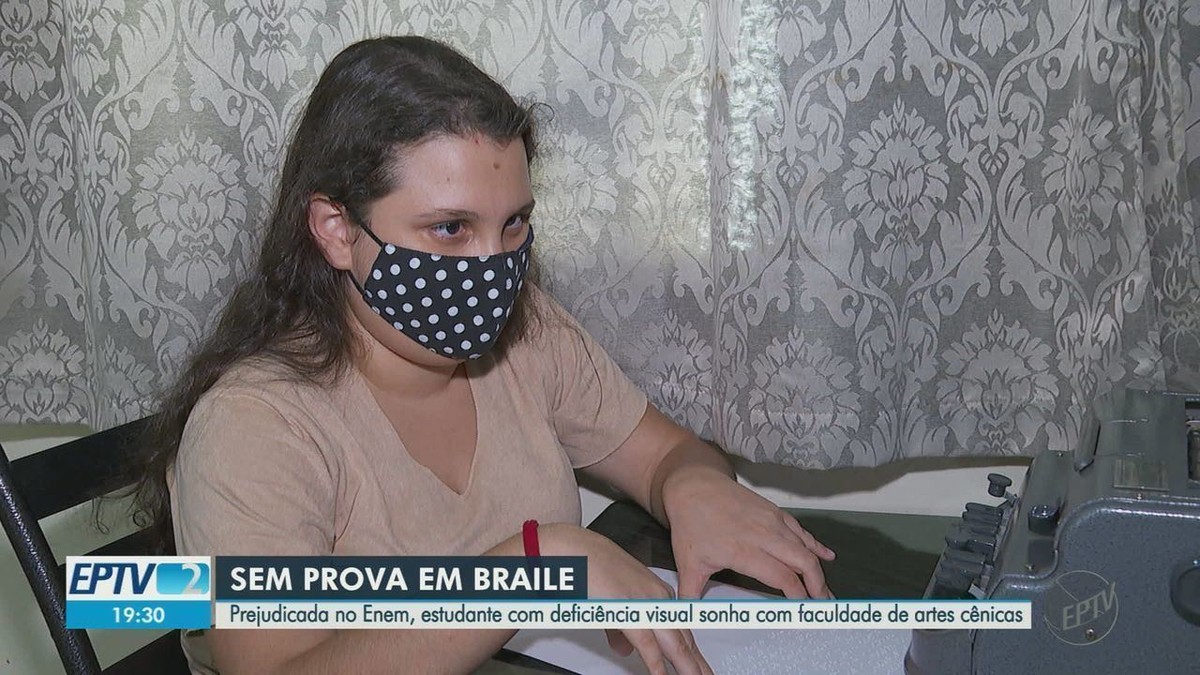 Estudante cega que recebeu prova comum do Enem em Ribeirão Preto vai ...