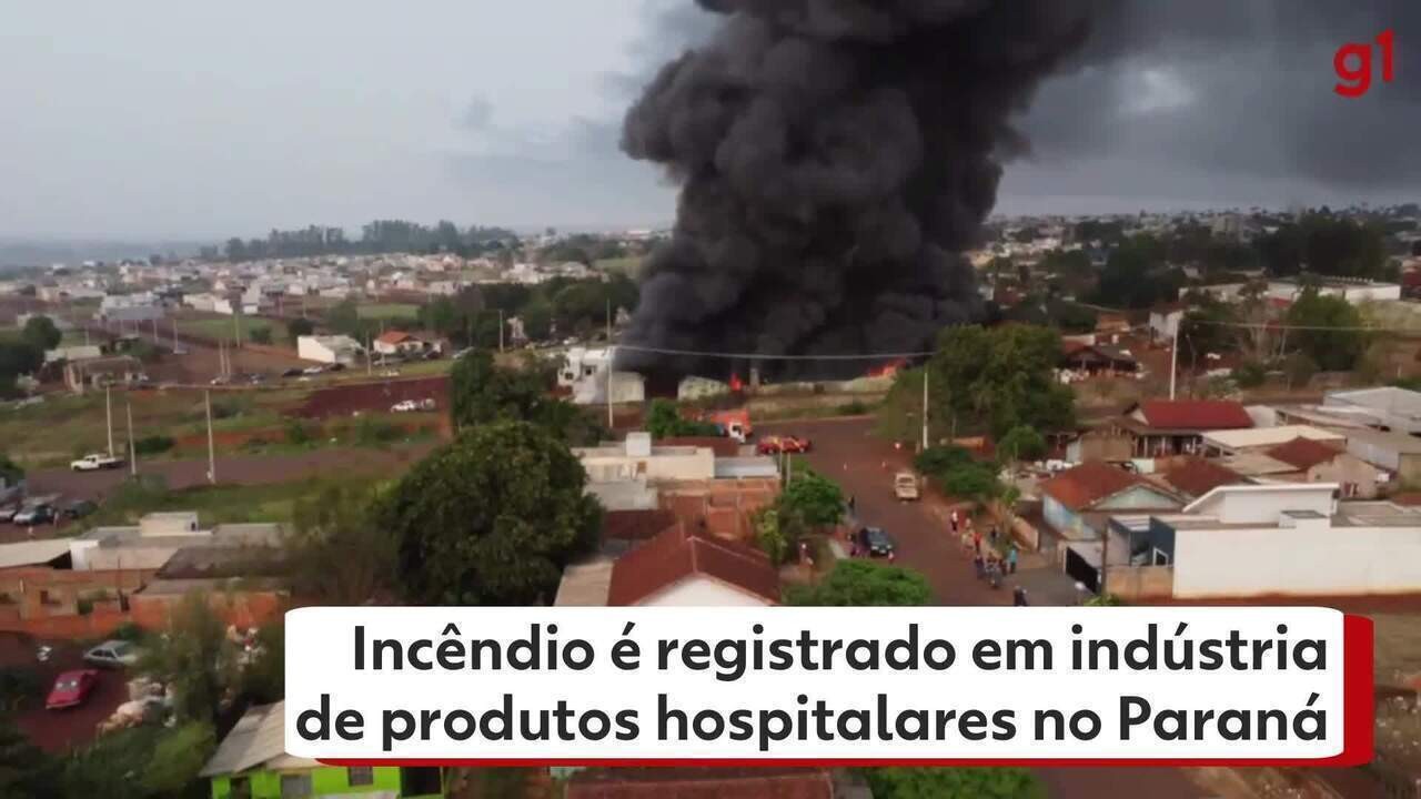 VÍDEO: Incêndio é registrado em indústria de produtos hospitalares no ...