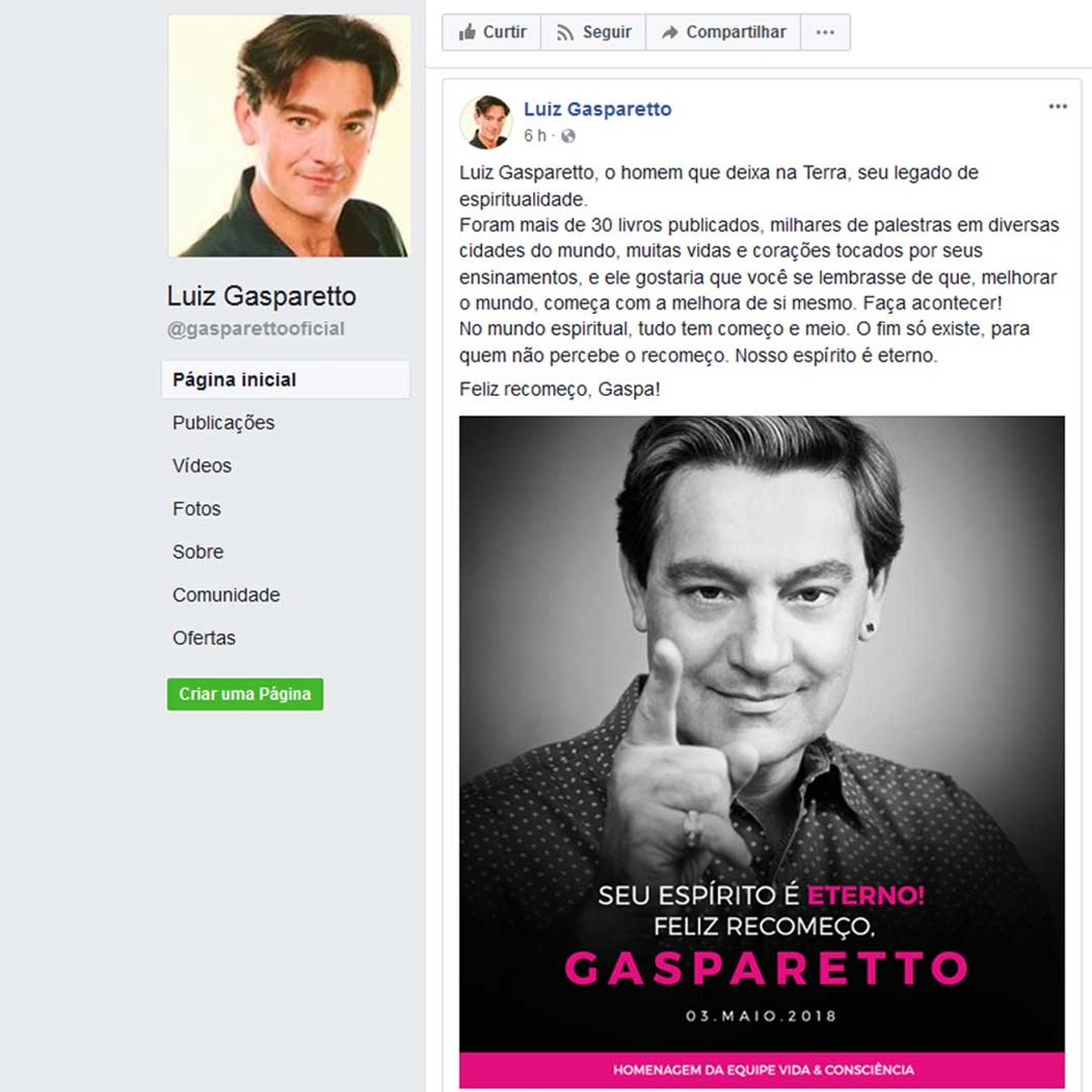 Luiz Gasparetto Médium E Escritor Morre Aos 68 Anos Pop And Arte G1