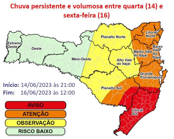Com alerta para deslizamentos, enxurradas e inundações, Defesa Civil de ...