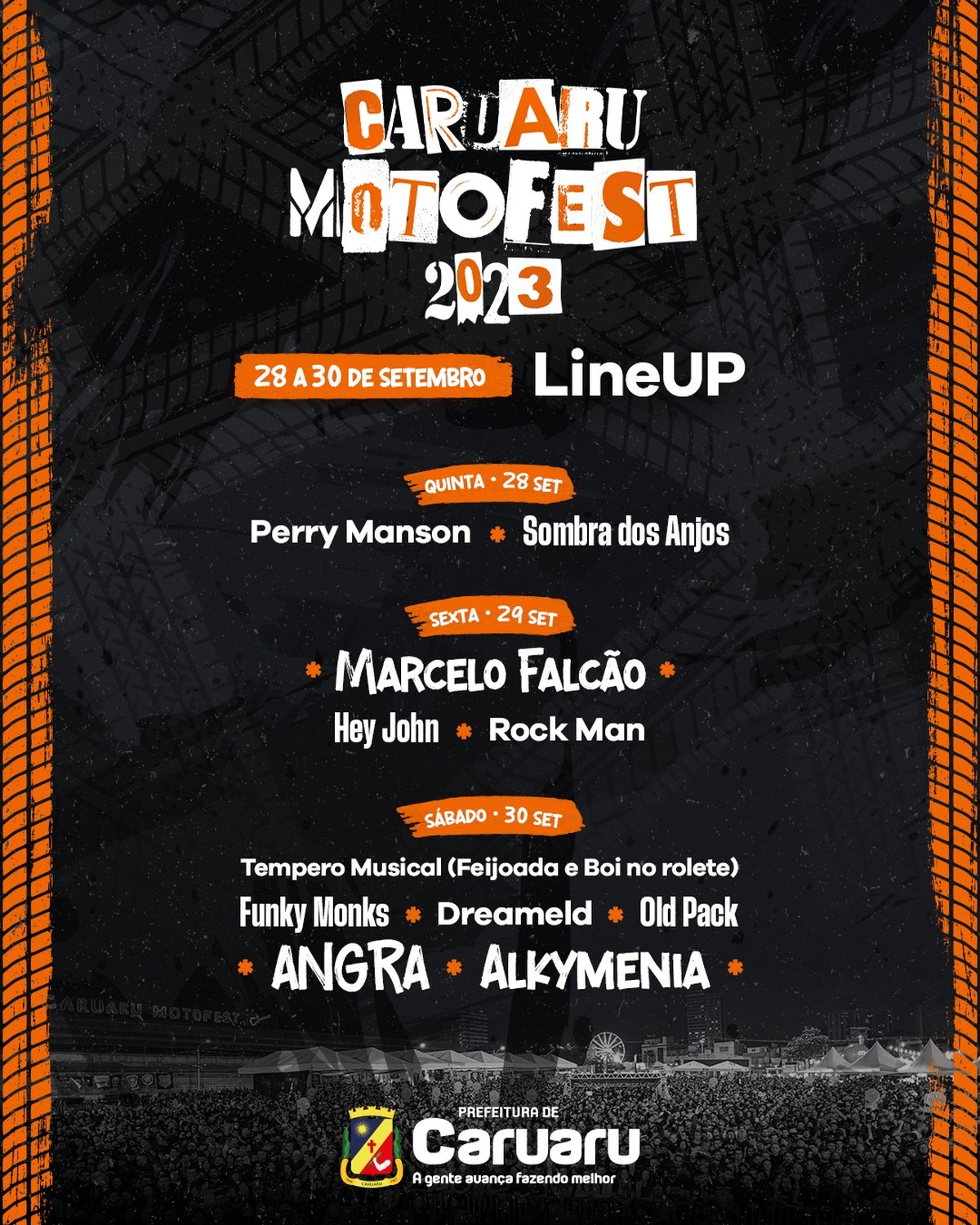 Confira a programação do Caruaru Motofest 2023 com Marcelo Falcão e ...