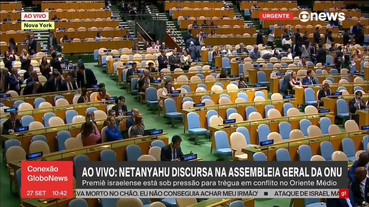 'Estamos vencendo', diz Netanyahu na ONU; delegações abandonam ...