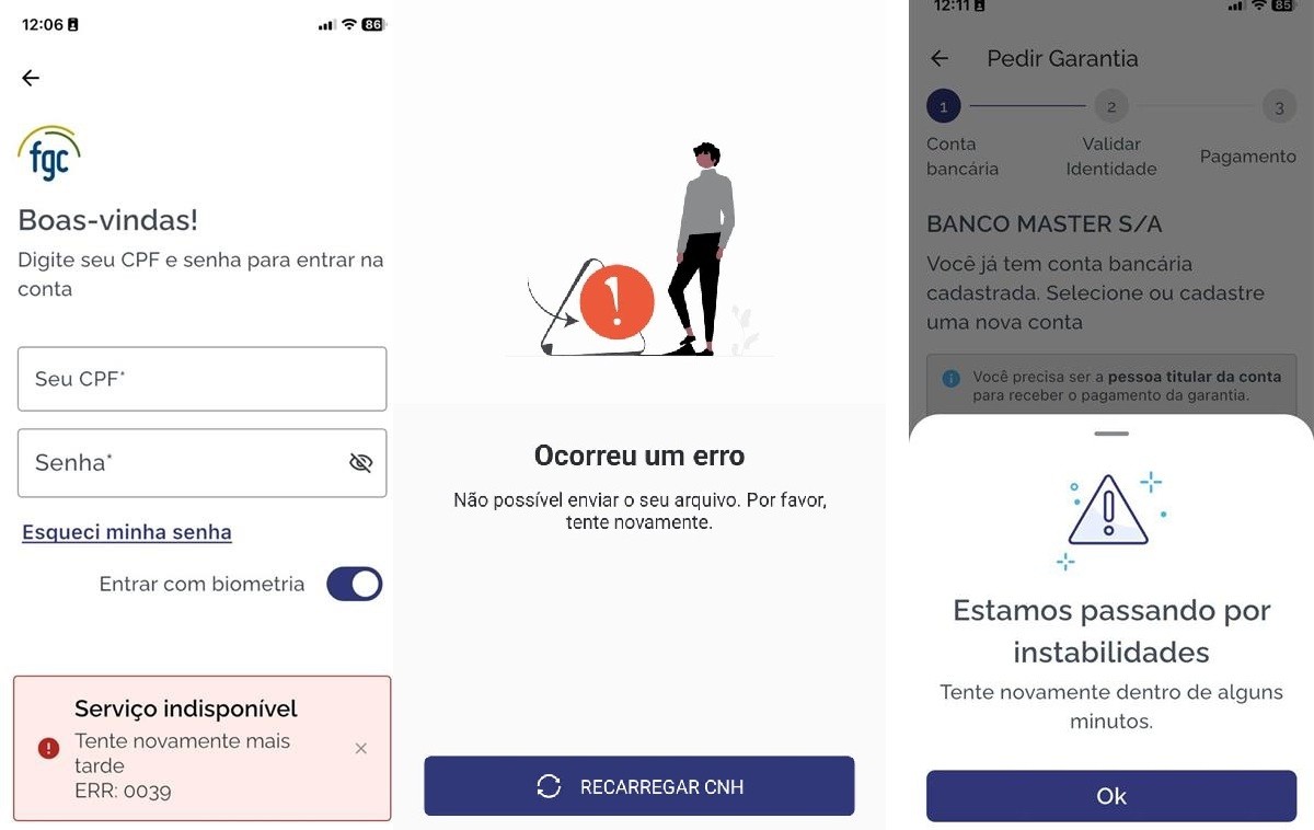 Banco Master: aplicativo do FGC apresenta instabilidade | G1