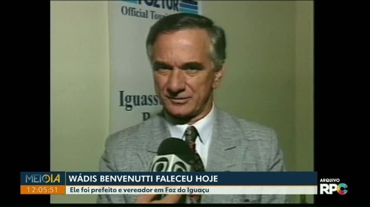 Morre ex-prefeito e ex-vereador de Foz do Iguaçu Wadis Benvenutti, aos ...