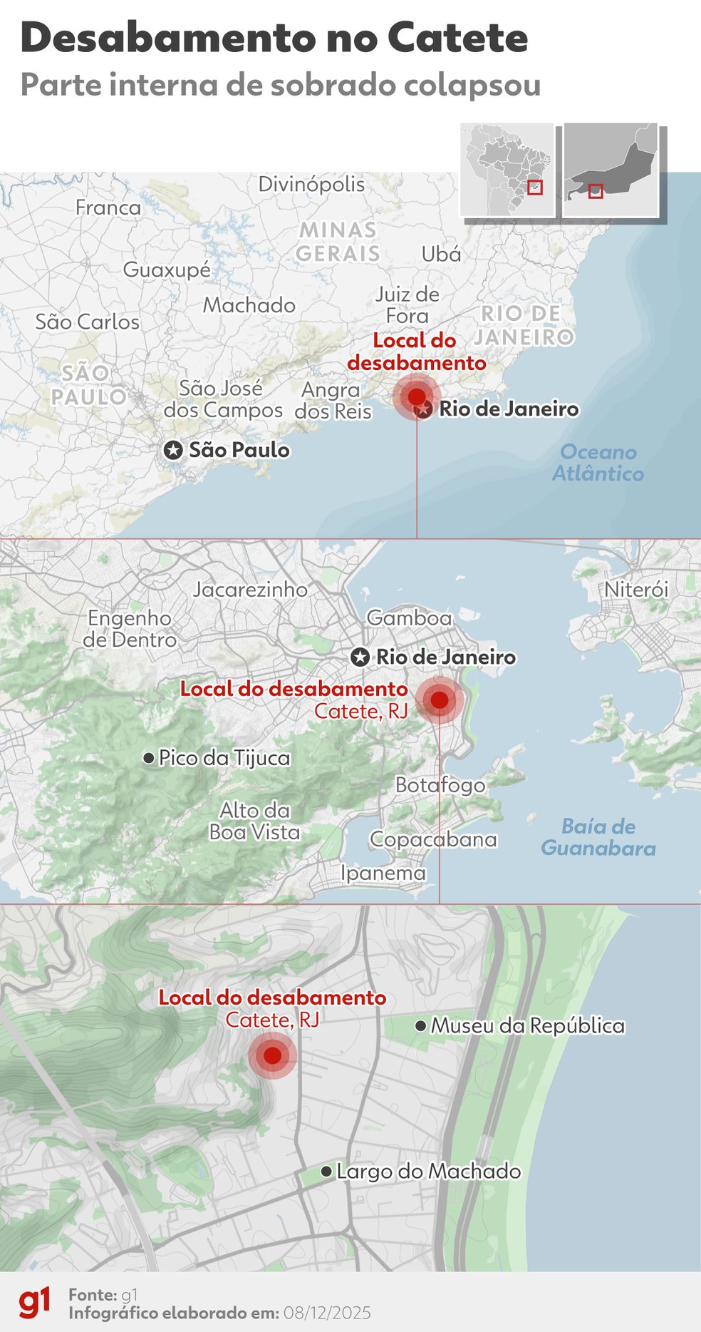 Parte interna de sobrado desaba no Rio de Janeiro e deixa feridos ...